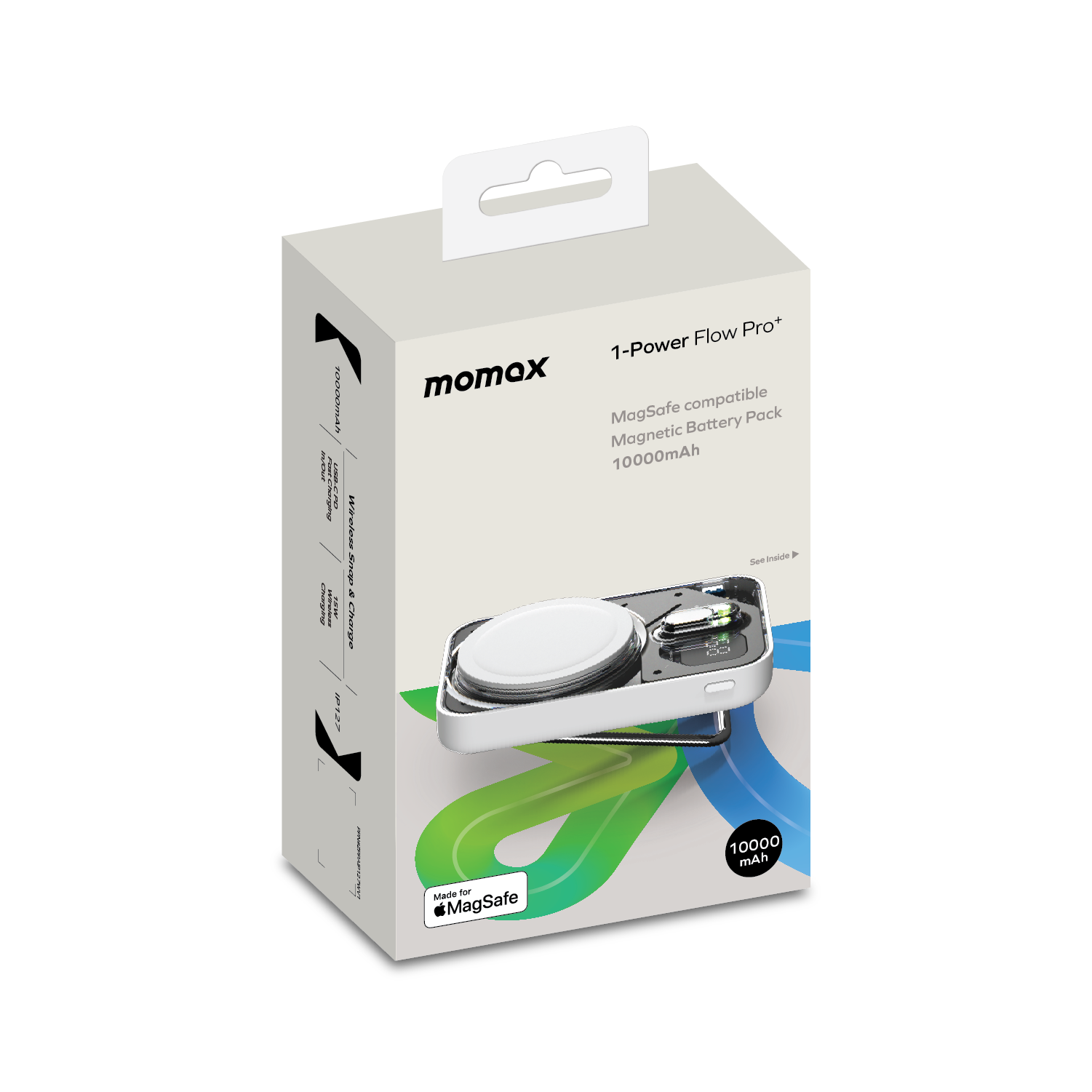 MOMAX 1-POWER FLOW PRO PLUS MAGSAFE POWER BANK 10000mAh | Space.ae