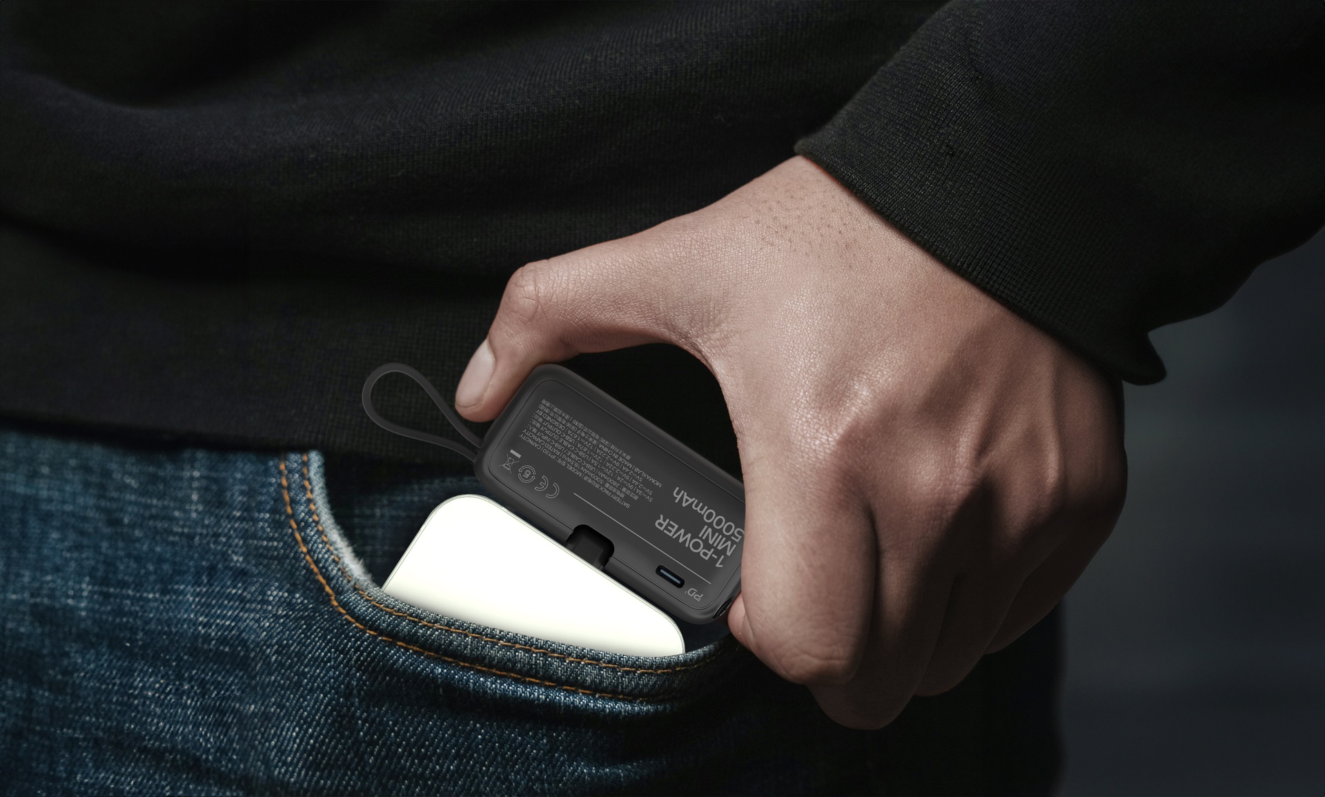 MOMAX 1-POWER MINI 5000mAh 3IN1 POWER BANK WITH USB-C PLUG | Space.ae