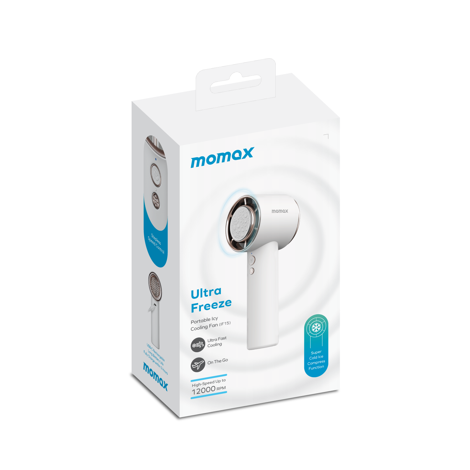 MOMAX ULTRA FREEZE PORTABLE ICY COOLING FAN | Space.ae