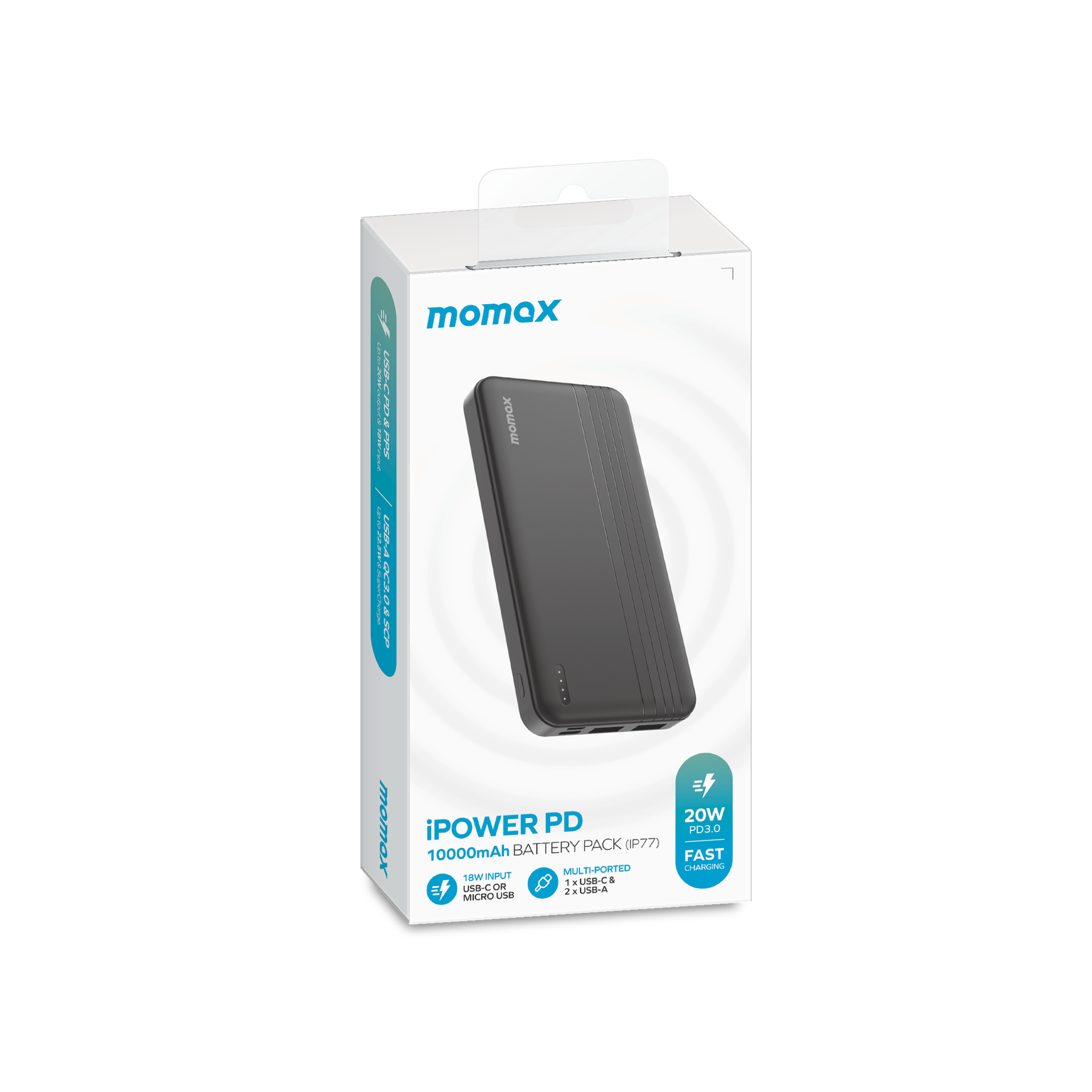 MOMAX IPOWER PD 10000mAh EXTERNAL POWER BANK | Space.ae