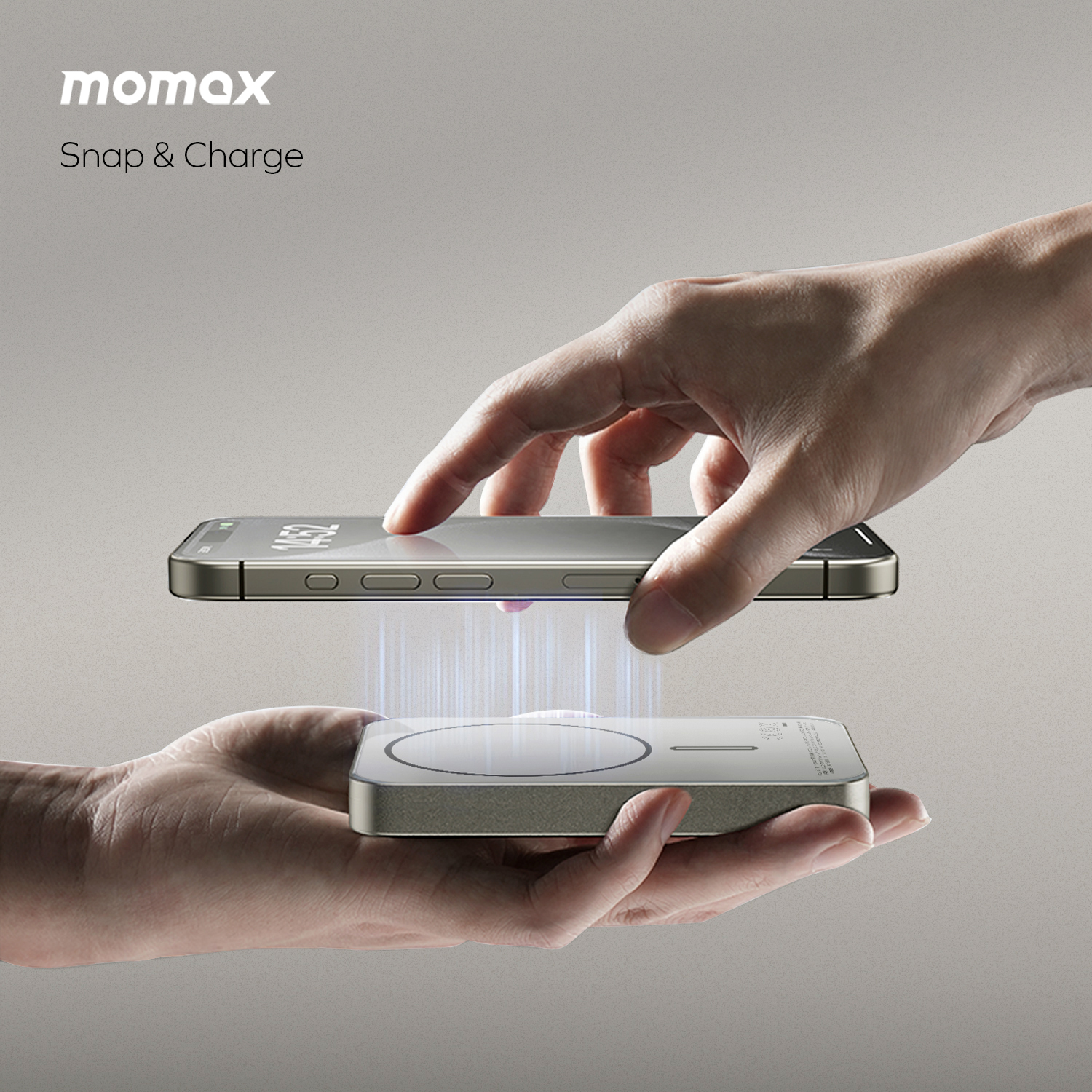 MOMAX Q.MAG X1 10000mAh GEN2 15W MAGSAFE WIRELESS POWER BANK | Space.ae