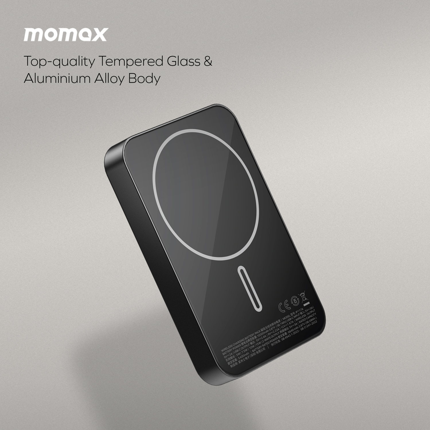MOMAX Q.MAG X1 10000mAh GEN2 15W MAGSAFE WIRELESS POWER BANK | Space.ae