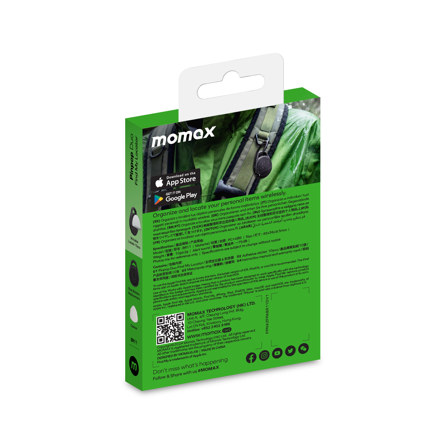 MOMAX PINPOP DUO FIND MY TRACKER | Space.ae