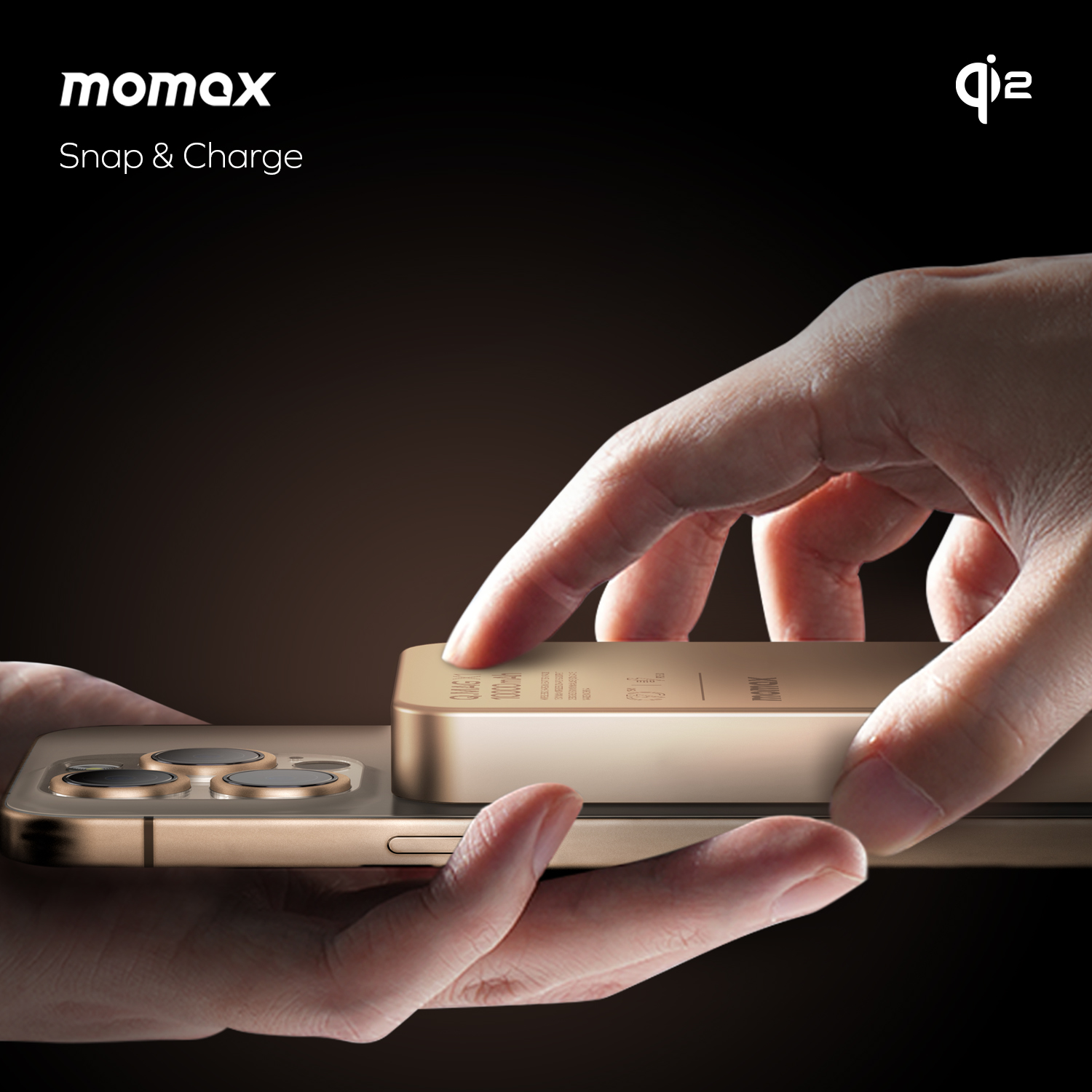 MOMAX Q.MAG X1 QI2 10000mAh GEN2 15W MAGSAFE WIRELESS POWER BANK | Space.ae