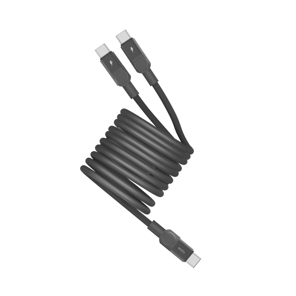 MOMAX MAG LINK 100W USB-C TO DUAL USB-C MAGNETIC CABLE 2M | Space.ae