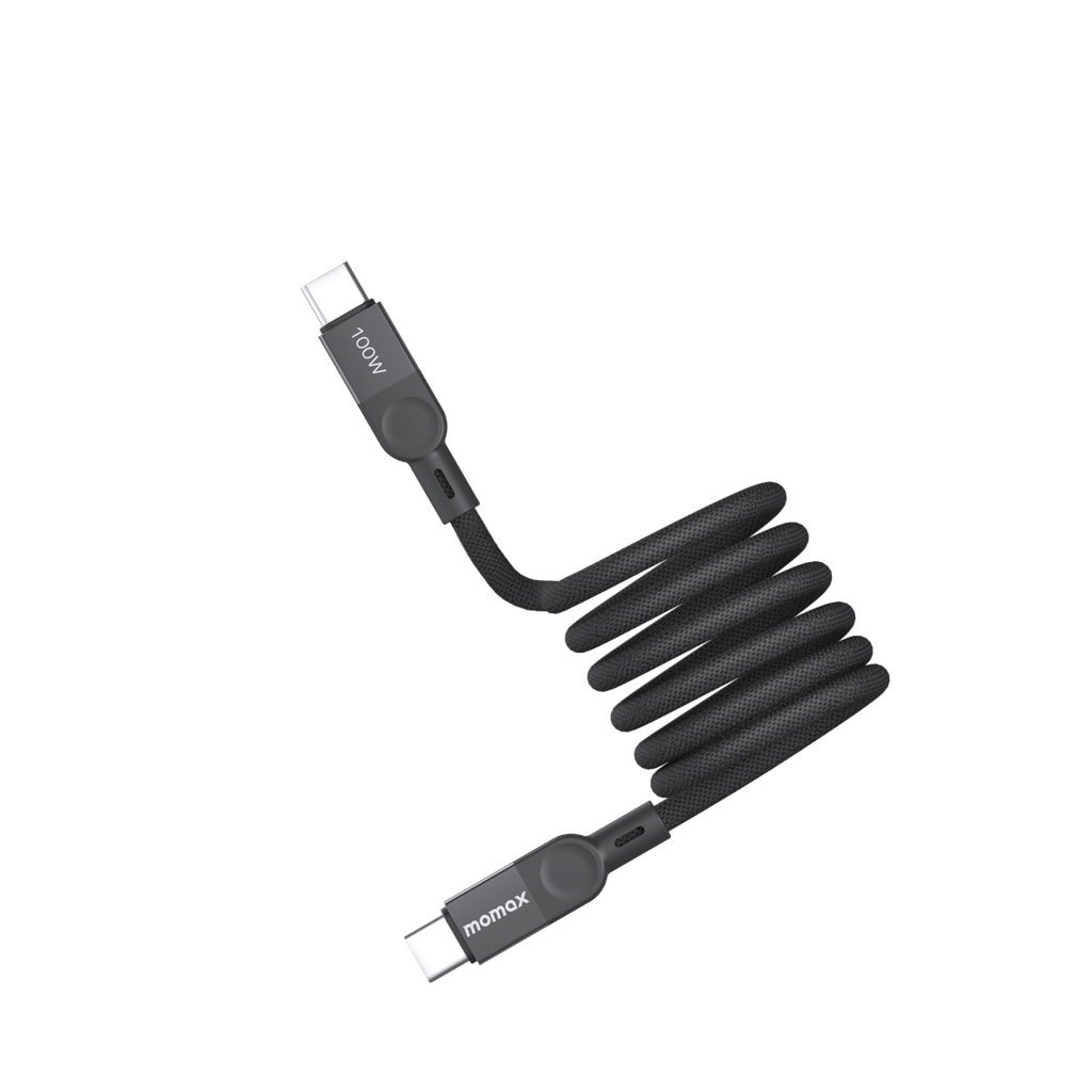 MOMAX ELITE MAG LINK 100W USB-C TO USB-C MAGNETIC CABLE 1M | Space.ae