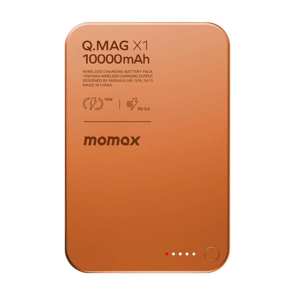 MOMAX Q.MAG X1 10000mAh GEN2 15W MAGSAFE WIRELESS POWER BANK | Space.ae