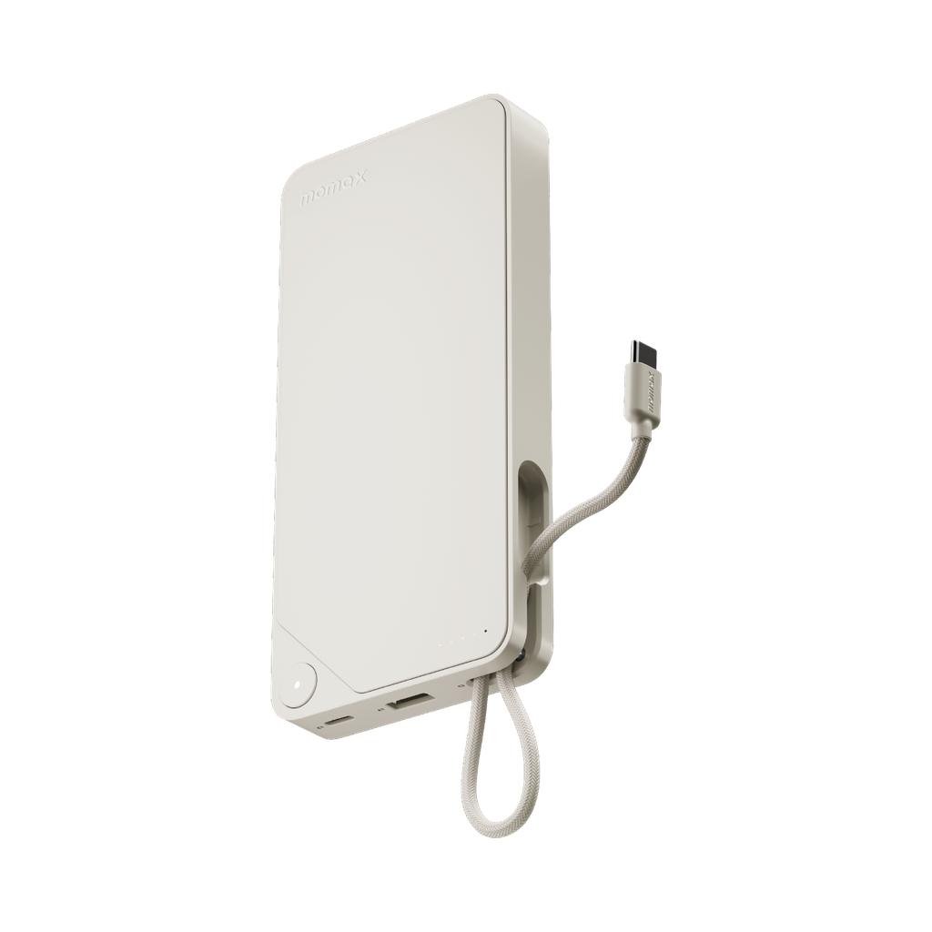 MOMAX 1-POWER X 20000mAh POWER BANK WITH BUILT-IN USB-C CABLE | Space.ae