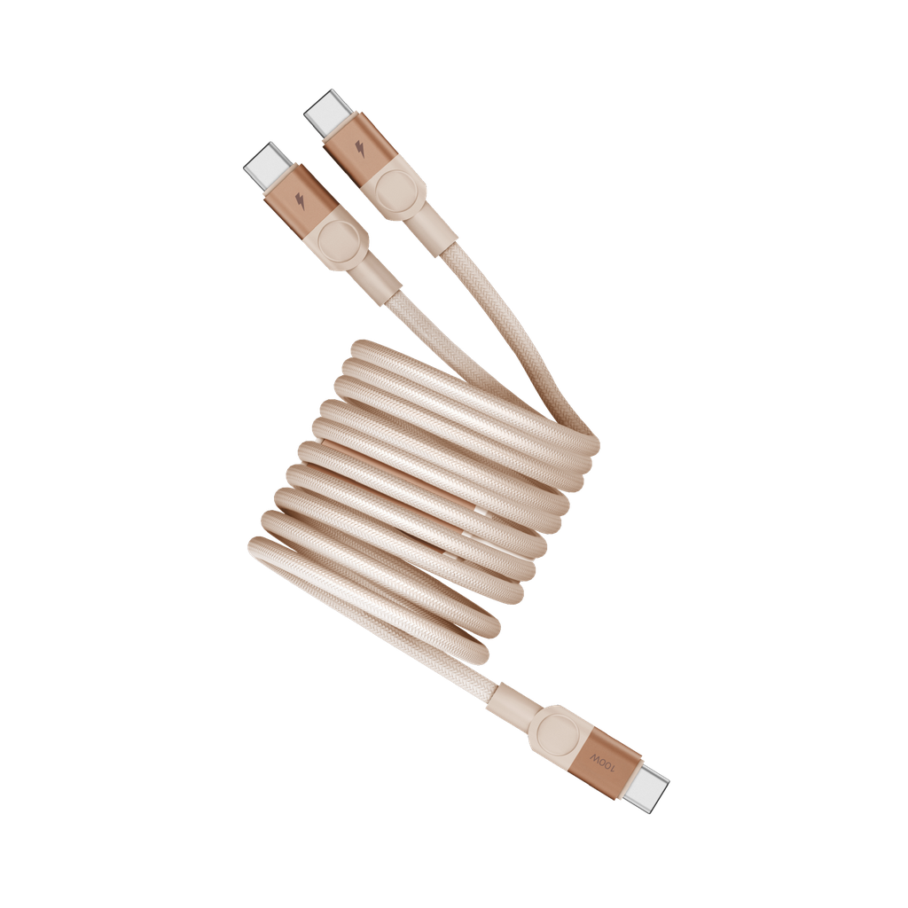 MOMAX MAG LINK 100W USB-C TO DUAL USB-C MAGNETIC CABLE 2M | Space.ae